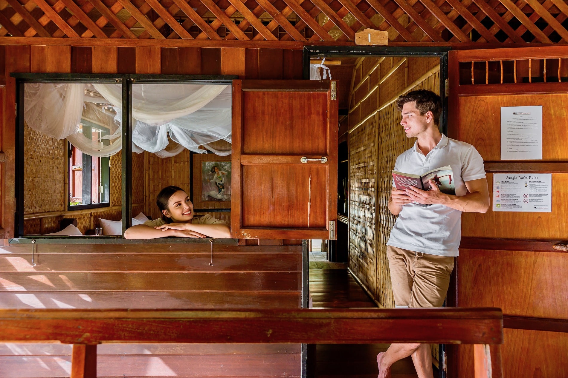 Floating Hotel In Kanchanaburi River Kwai Jungle Rafts Resort